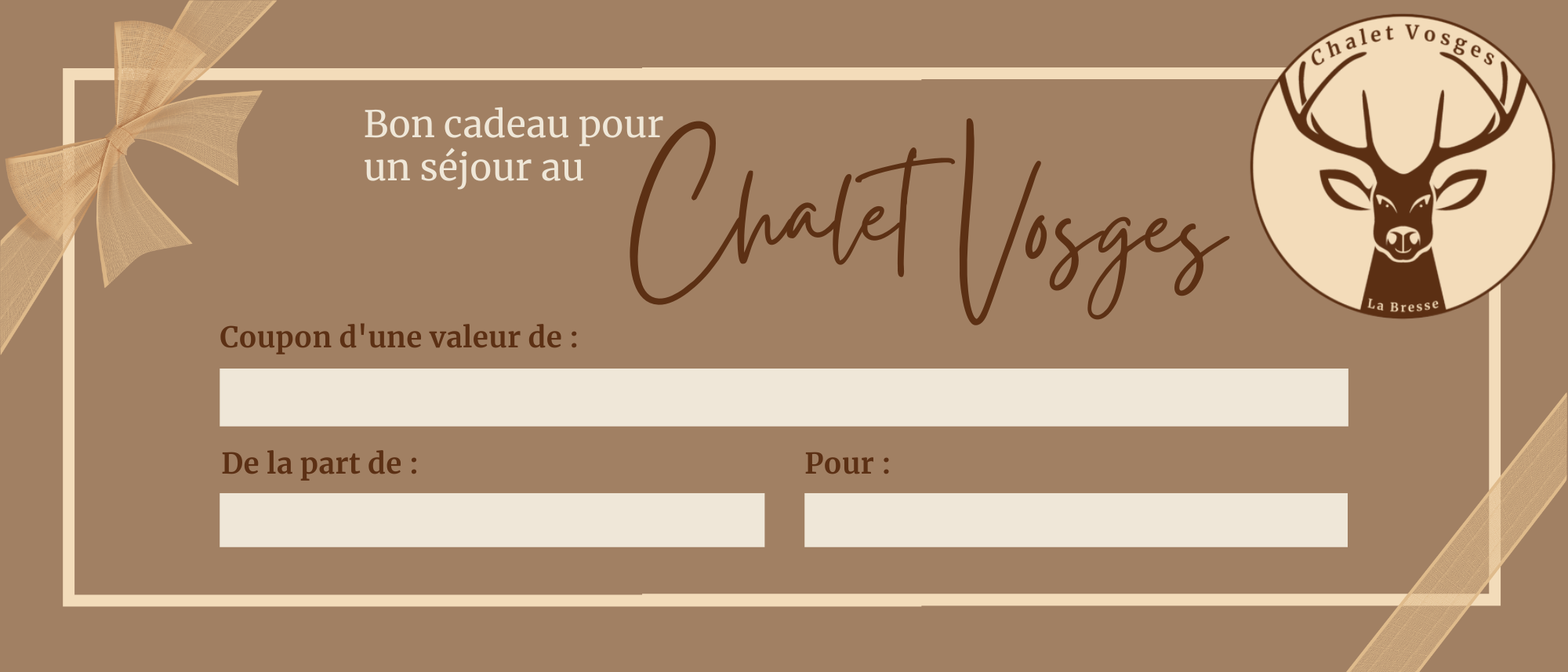 Bons cadeaux - Chalet Vosges - La Bresse